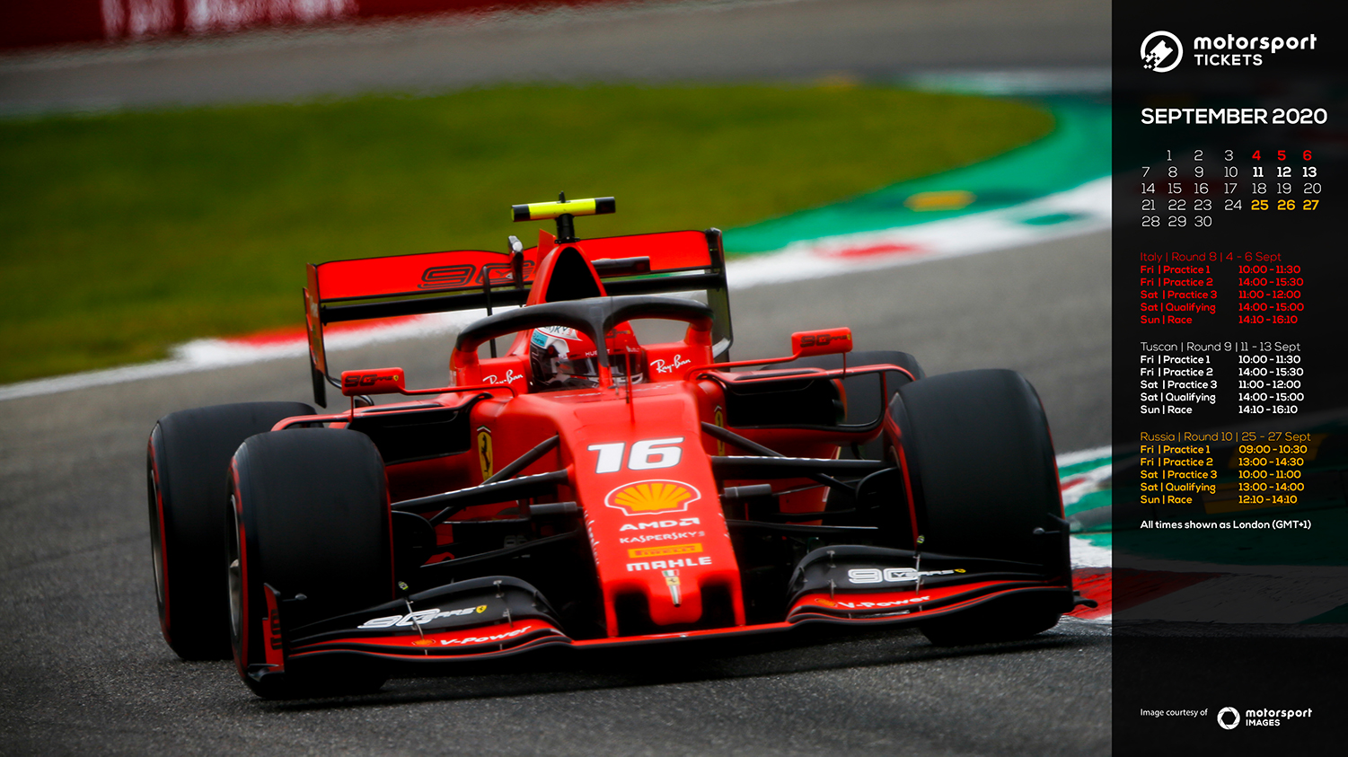 Stay up to date with F1 desktop and mobile calendar wallpapers