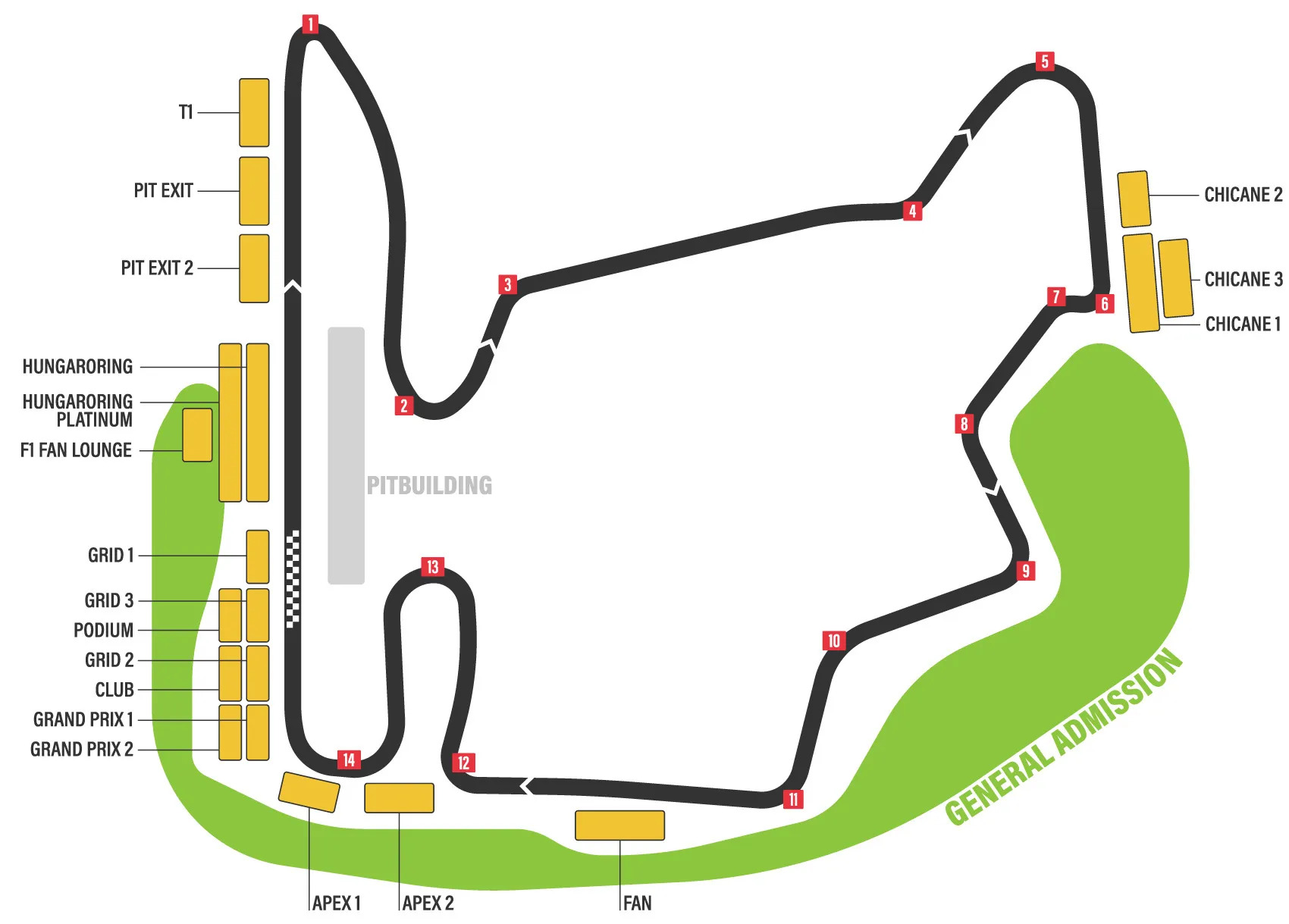 Hungarian Grand Prix Grandstand Guide - Motorsport Tickets